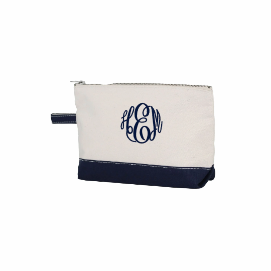 Monogrammed Makeup Bag, Cosmetic Bag with monogram – Pretty Personal Gifts