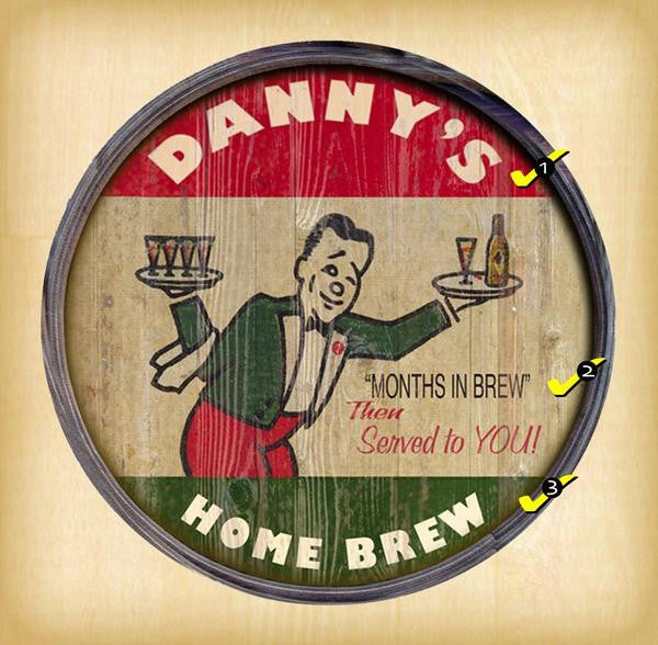 Personalized Barrel End Home Brew Bar Sign – Pretty Personal Gifts