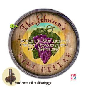 Personalized Barrel End Wine Cellar Sign – Pretty Personal Gifts