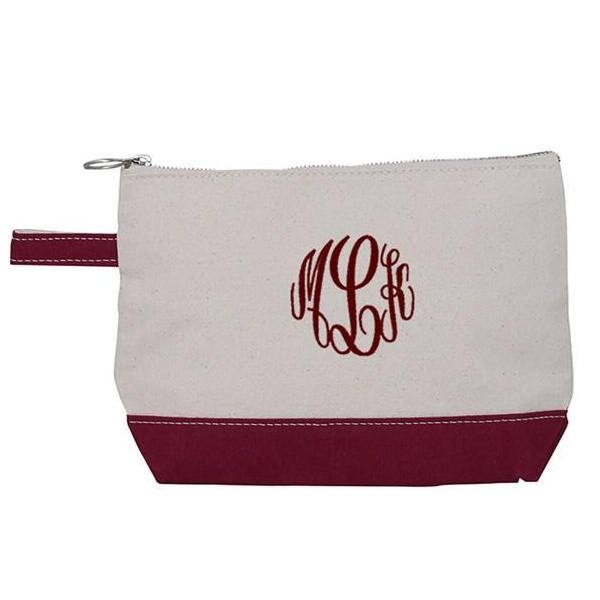 Monogrammed Makeup Bag, Cosmetic Bag with monogram – Pretty Personal Gifts